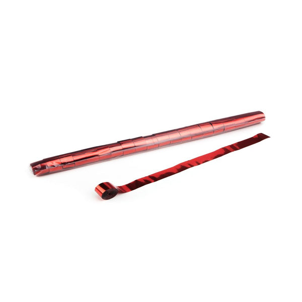 Red Metallic Streamers 10m x 2.5cm || King Confetti